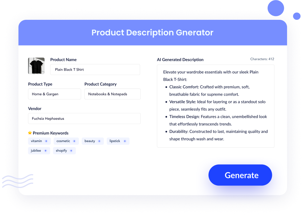 Smartli - Boost sales with Product Description Generator